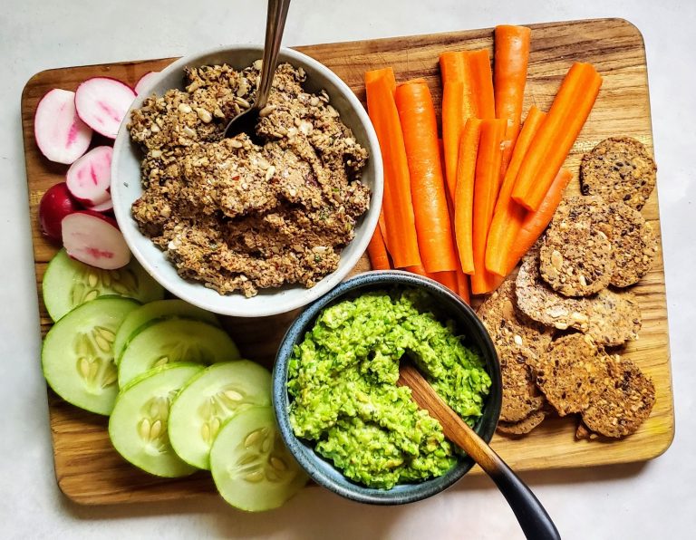 Sunflower Pâté & Simple Mint Pea Dip, Nutrition Therapy Institute